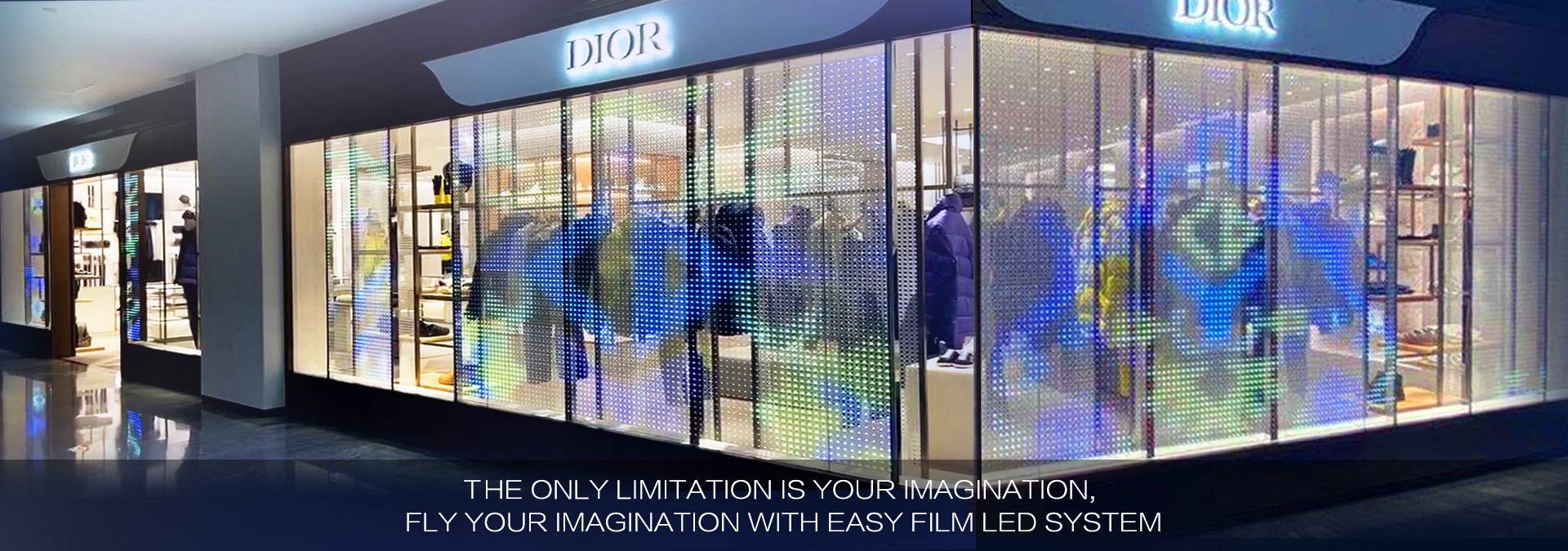 TEC Glass adhesive led screen, transparent soft film led display ...