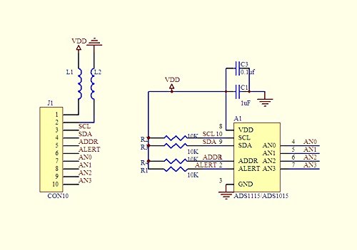 ADS1015 12 bit precision analog-to-digital converter ADC module ...