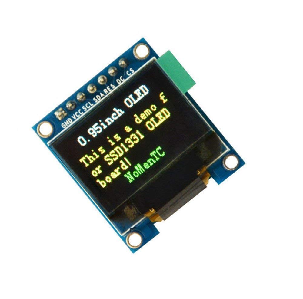 0.95" Inch 7 Pin Colorful 65K SPI OLED Display Module SSD1331 9664 ...