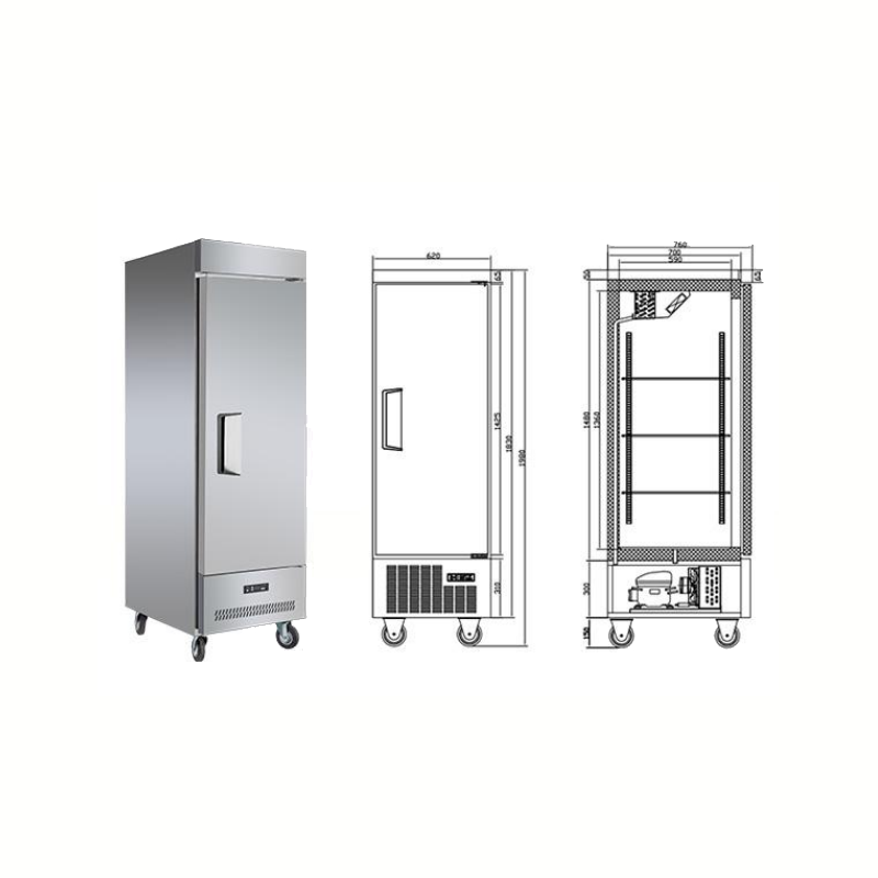 single door bottom unit upright chiller freezer-Foshan Xuepai ...