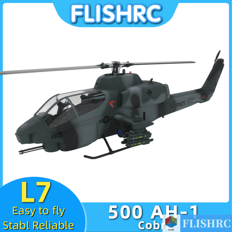 FL500 V2 FLISHRC 500 AH-1 Cobra 500 Size Scale Helicopter GPS with L7 ...