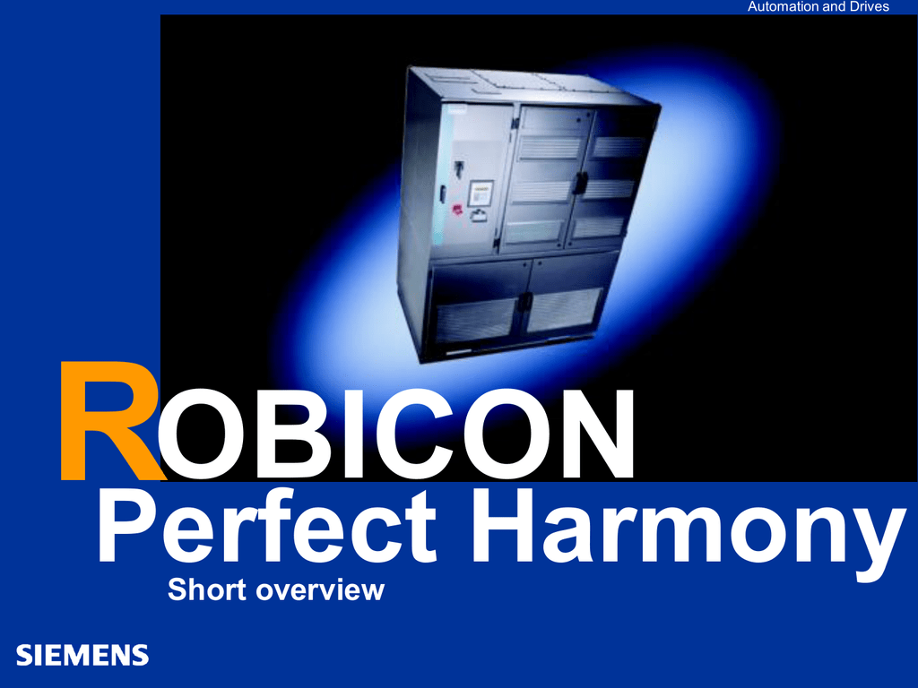 Siemens Robicon Perfect Harmony Drives Short Overview