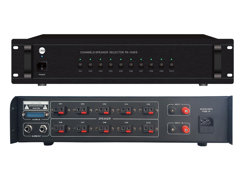 10 Zone Speaker Selector PA-100KS PA System Speaker Selector