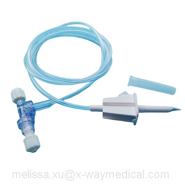 Vented spike head Large bore tubing, faster easier contrast aspiration ...