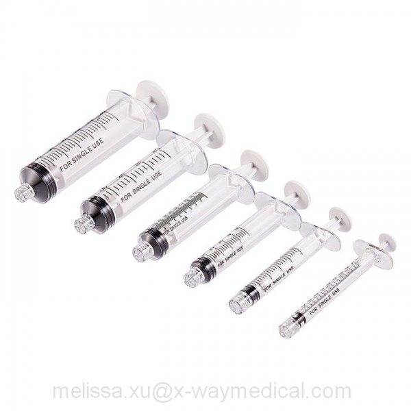 Medical Male Luer lock tip PC injection syringe for single use, 1ml 3ml ...