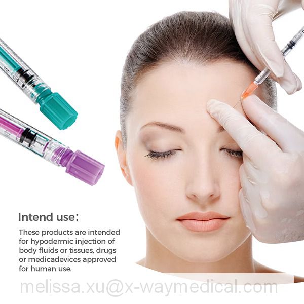 30g - 34g PC microneedle Aesthetic Cannula syringe luer lock, High viscosity filler one hand ...