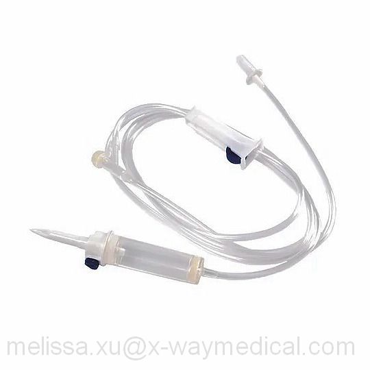 Gravity Blood IV Administration tubing set with vented spike, latex ...