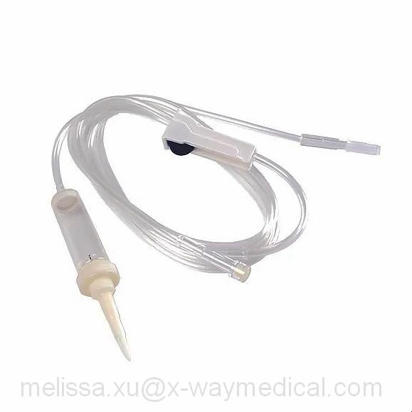 Gravity Blood IV Administration tubing set with vented spike, latex ...