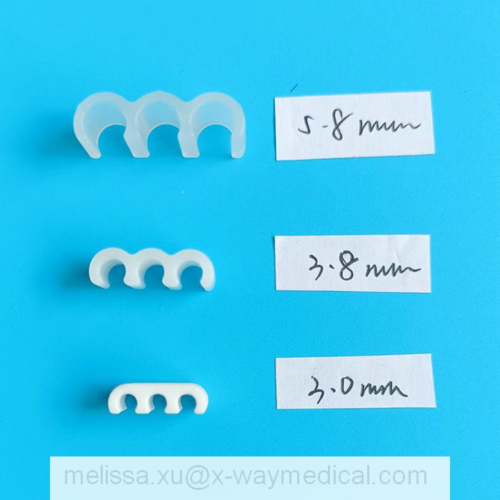 Medical 6mm 3.85mm 3-channel Multi-cavity Clip Angled POM White, 3 ...