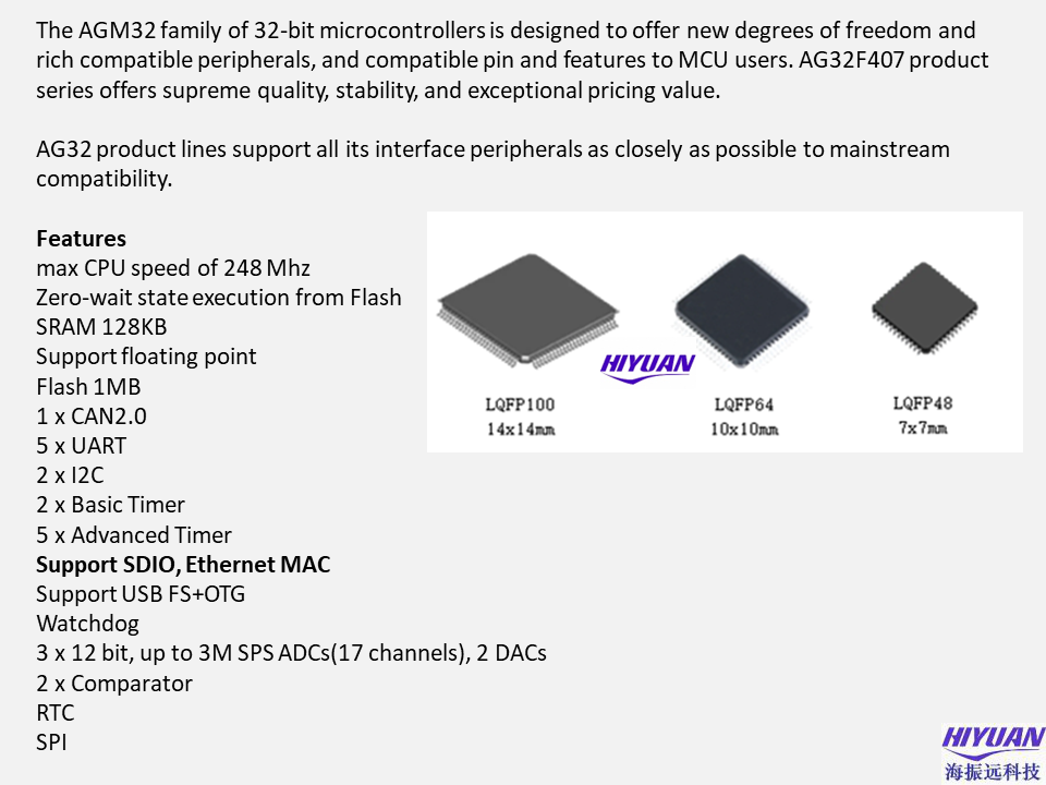 AG32VF407VGT6——STM32F407降价50%，内置2KLE CPLD/FPGA。性价比之王。