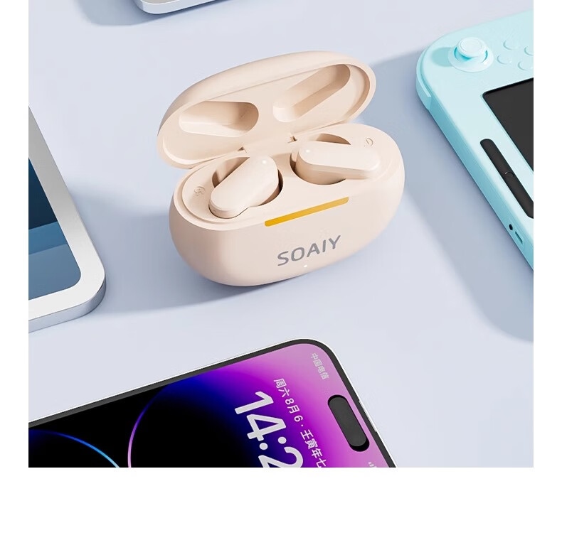 索爱（soaiy）SL6真无线蓝牙耳机运动商务游戏长续航半入耳式蓝牙耳机