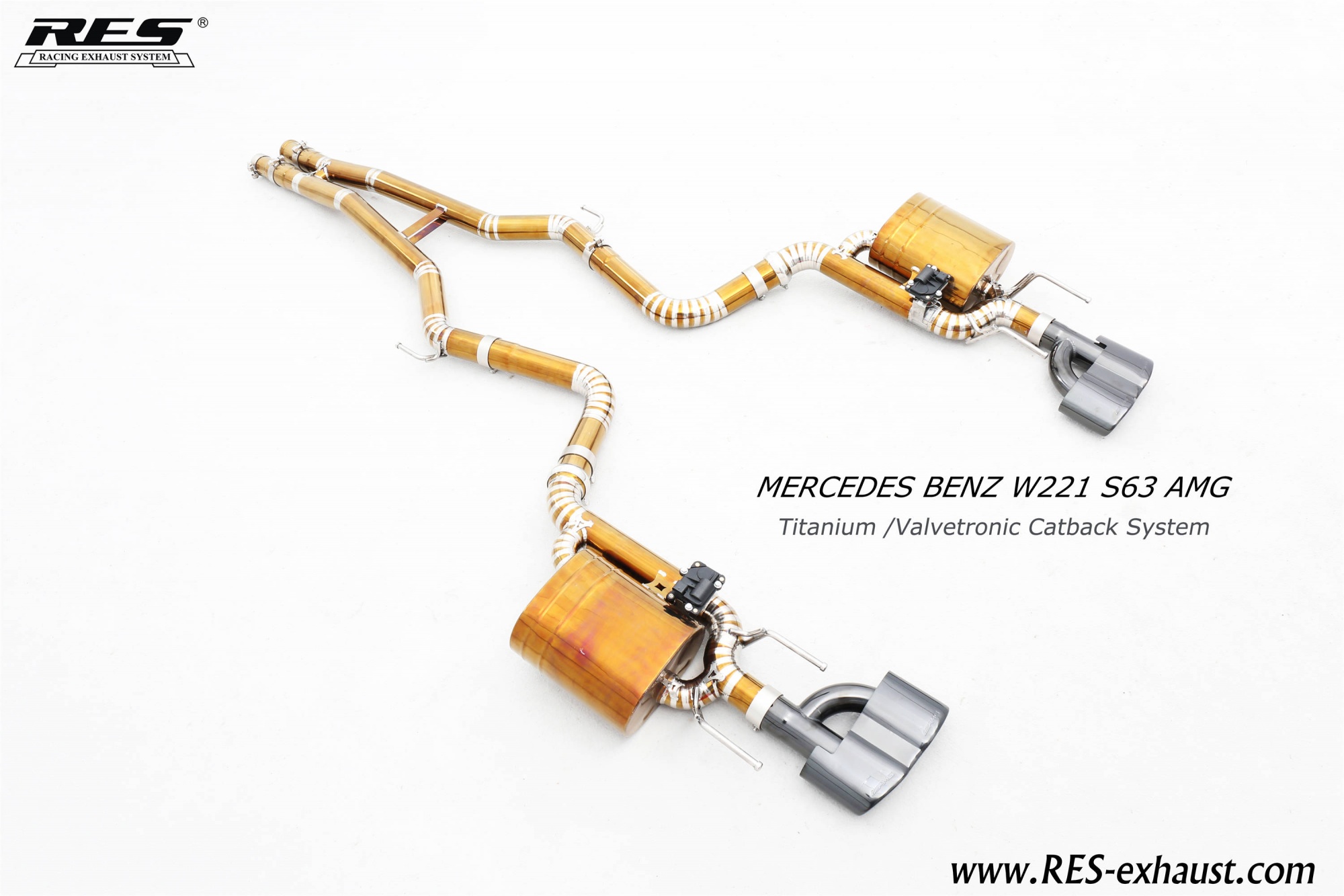 MERCEDES BENZ W221 S63 AMG Titanium /Valvetronic Catback System-Foshan ...