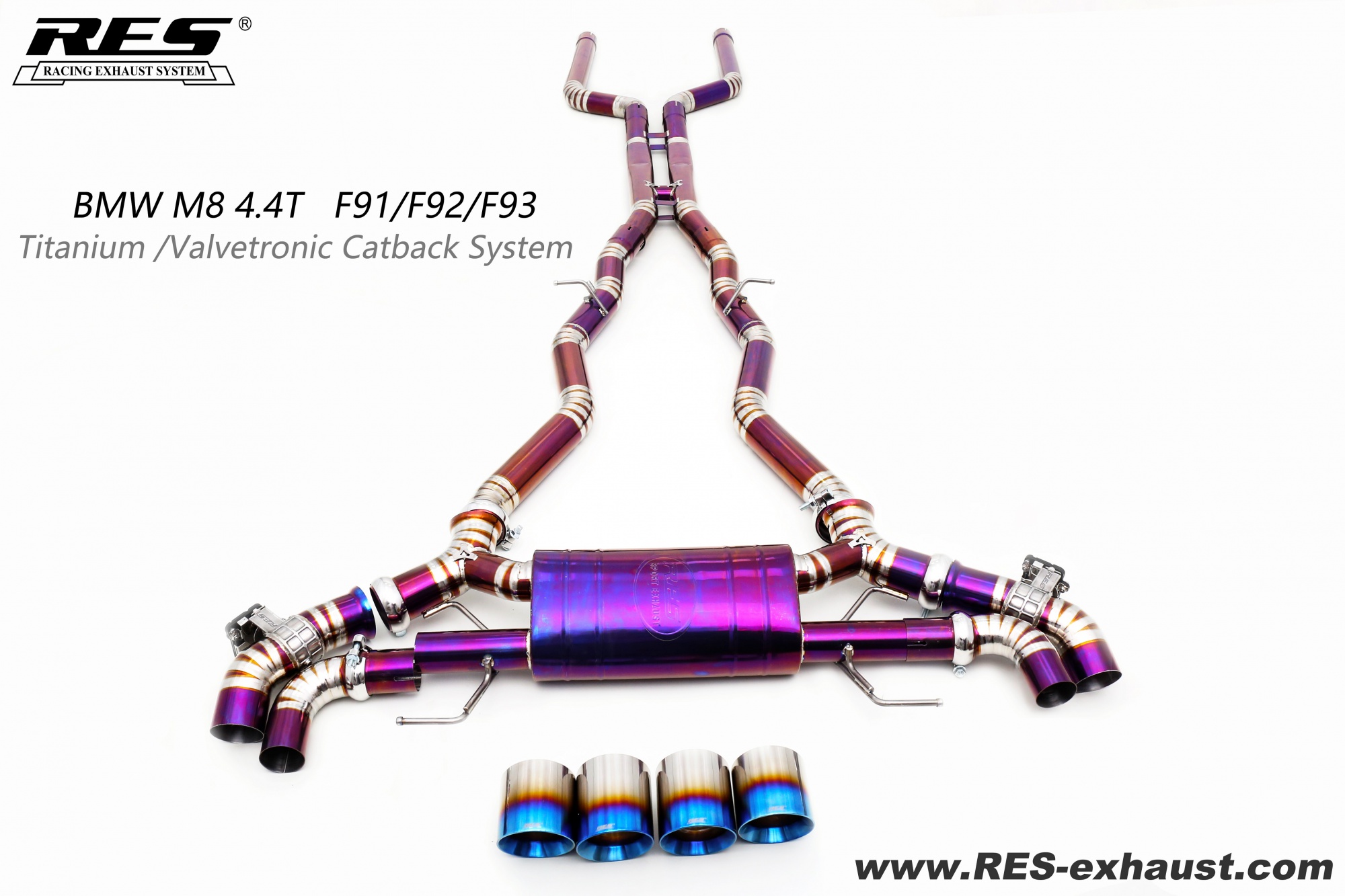 BMW M8 4.4T Titanium / Valvetronic Catback System-Foshan Ke Yate Auto Parts Co., Ltd