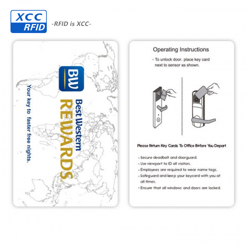 13.56Mhz Access Control PVC RFID Hotel Key Card