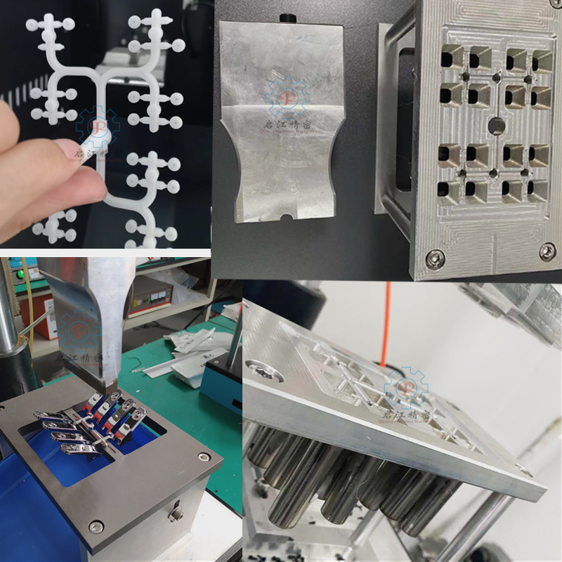 Ultrasonic vibration drop machine for injection runner