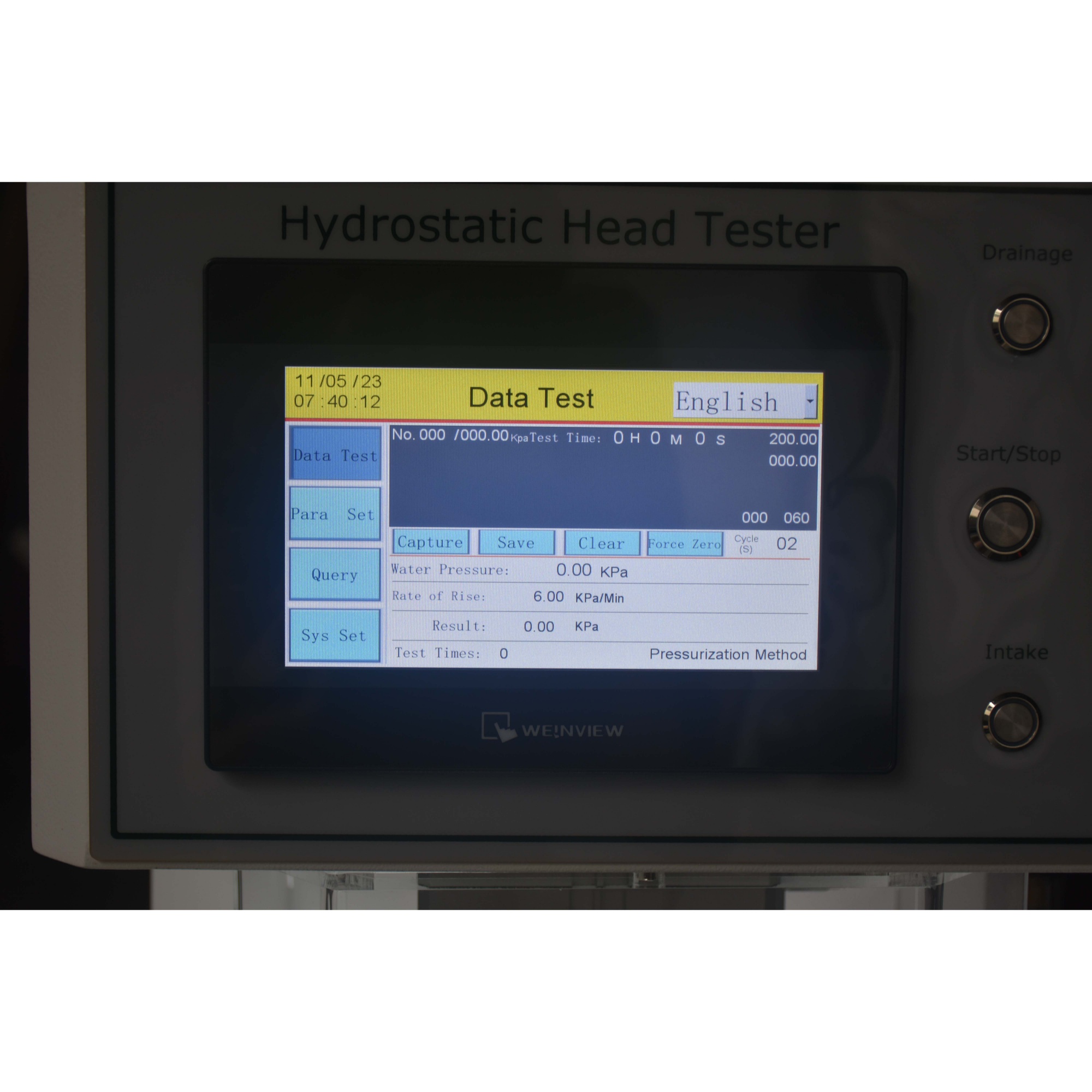 Hydrostatic Head Tester for Textile